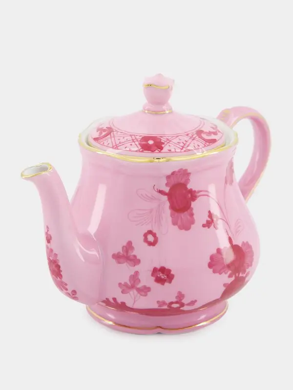 GINORI 1735 Porcelain Teapot With Cover For 6 - Pink