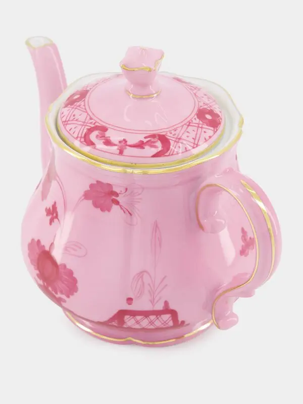 GINORI 1735 Porcelain Teapot With Cover For 6 - Pink