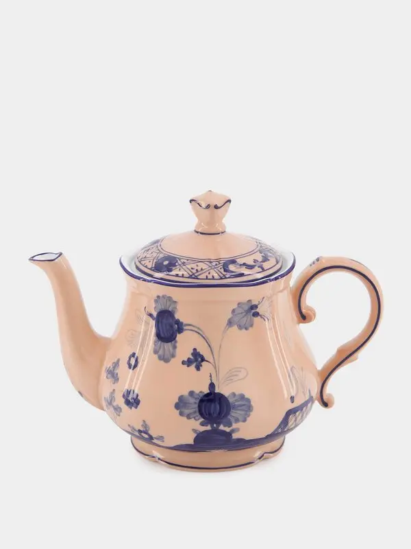 GINORI 1735 Oriente Italiano Teapot For 6 - Orange