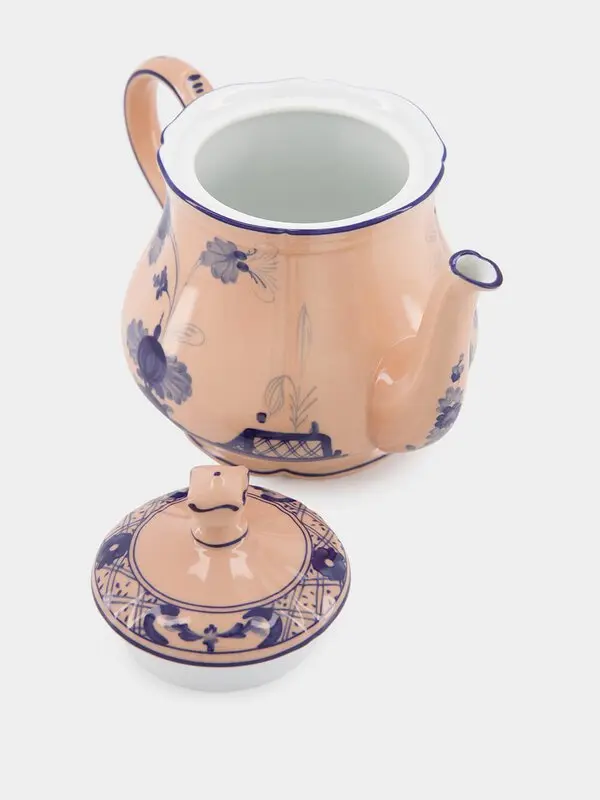 GINORI 1735 Oriente Italiano Teapot For 6 - Orange