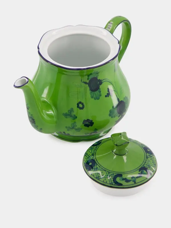 GINORI 1735 Oriente Italiano Malachite Teapot - Green