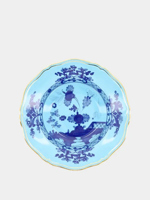 GINORI 1735 Oriente Italiano Iris Soup/pasta Plate - Blue