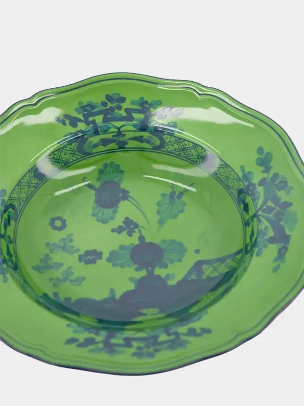 GINORI 1735 Oriente Italiano Malachite Soup/pasta Plate - Green