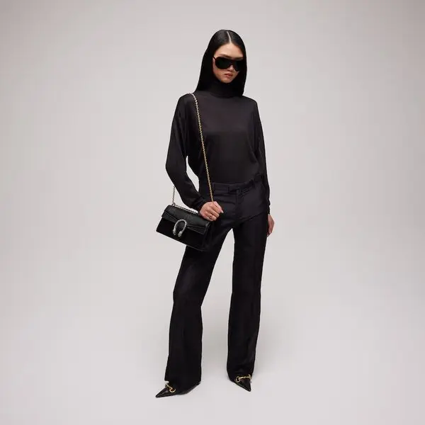 Gucci Extra Fine Silk Turtleneck Sweater