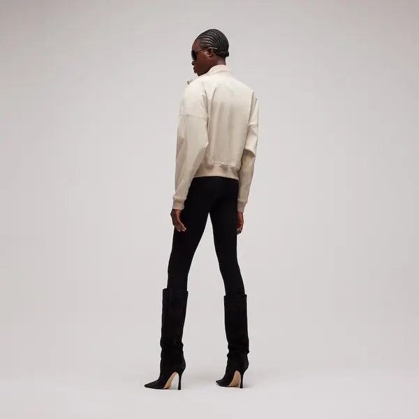 Gucci Silk Poplin Zip Jacket With Voluminous Shoulders - White