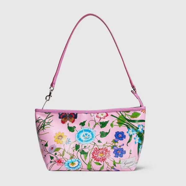 Gucci Flora-motif Small Pouch With Strap