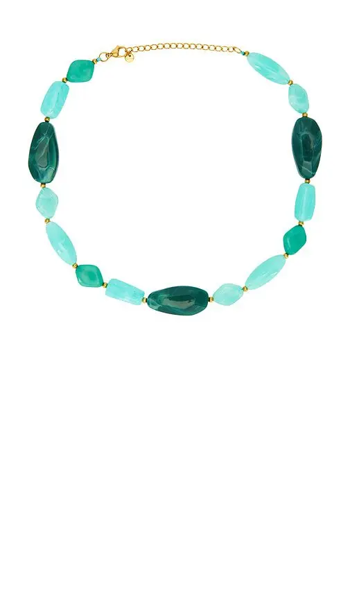8 Other Reasons Nue Beaded Necklace - Multi Green & Teal