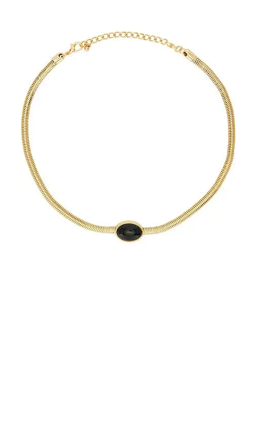 8 Other Reasons Necklace With Stone Detail - Black