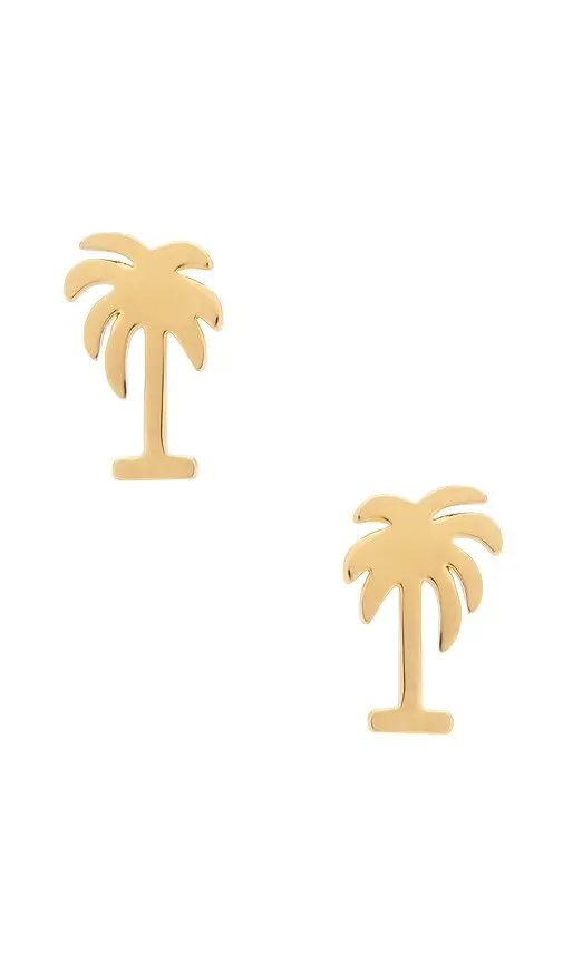 Lele Sadoughi Palm Tree Stud Earrings - Gold