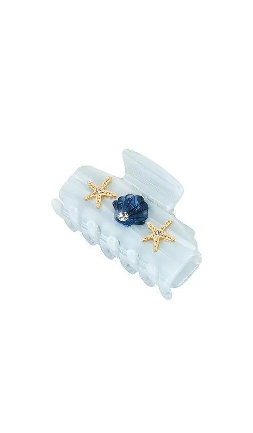 Lele Sadoughi Mini Sea Shell Claw Clip - Marble