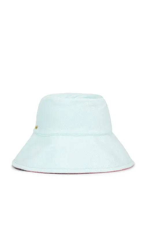 Lele Sadoughi Reversible Terry Bucket Hat - Coral Sea
