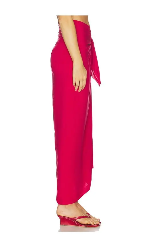 JUILLET Paiges Pareo Skirt - Raspberry Red