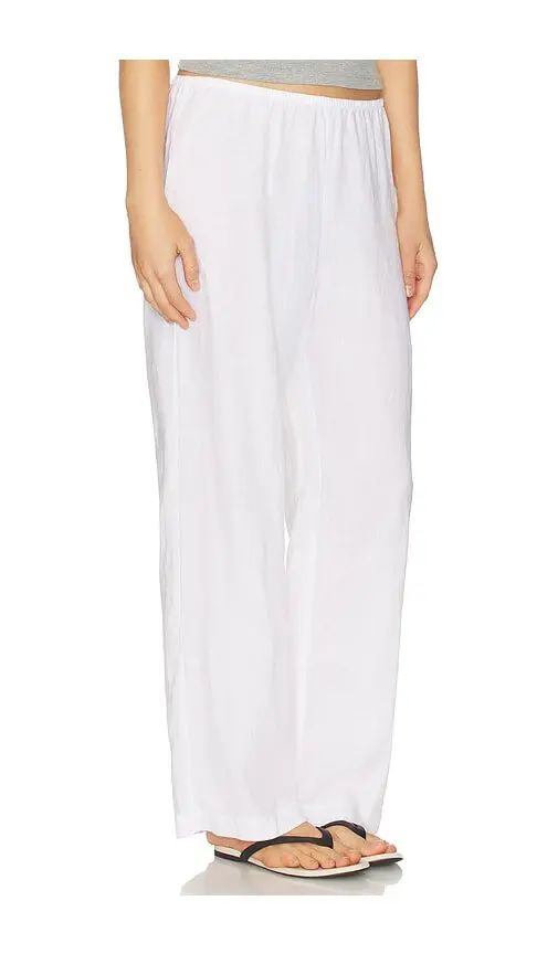 Donni. Linen Wide Leg Pants - Powder