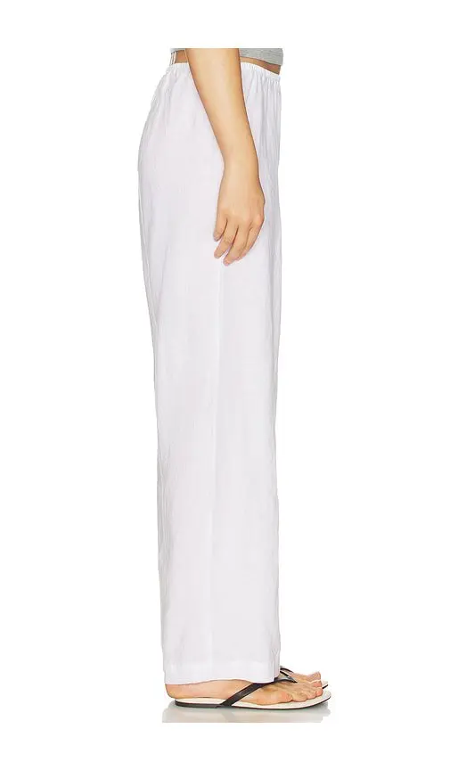 Donni. Linen Wide Leg Pants - Powder
