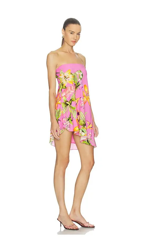 Rococo Sand Strapless Printed Mini Dress - Pink
