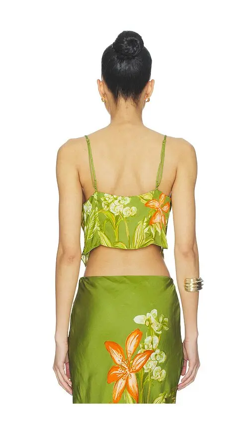 Rococo Sand Cowl Neck Top - Green
