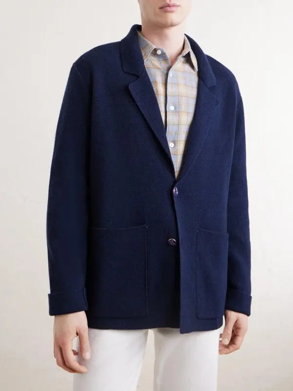 GOD'S TRUE CASHMERE Knitted Blazer With Amethyst Buttons