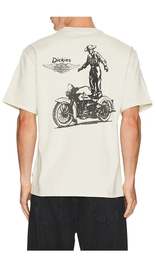 Dickies X Harley Davidson Short Sleeve Tee In Cream - Bone