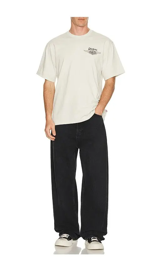 Dickies X Harley Davidson Short Sleeve Tee In Cream - Bone