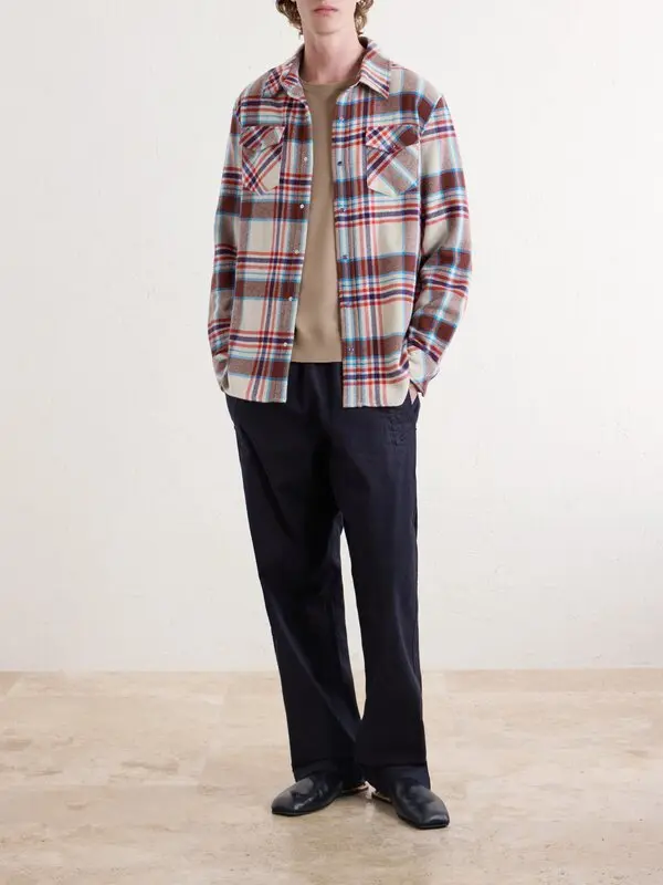 GOD'S TRUE CASHMERE Checked Cashmere Shirt