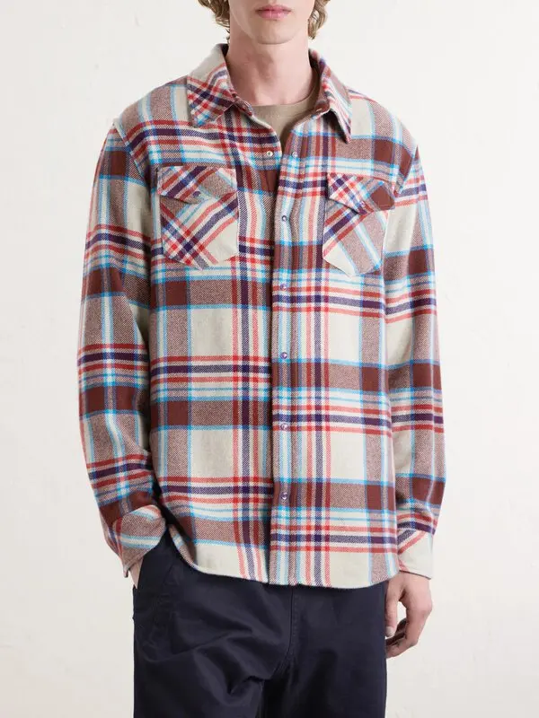 GOD'S TRUE CASHMERE Checked Cashmere Shirt