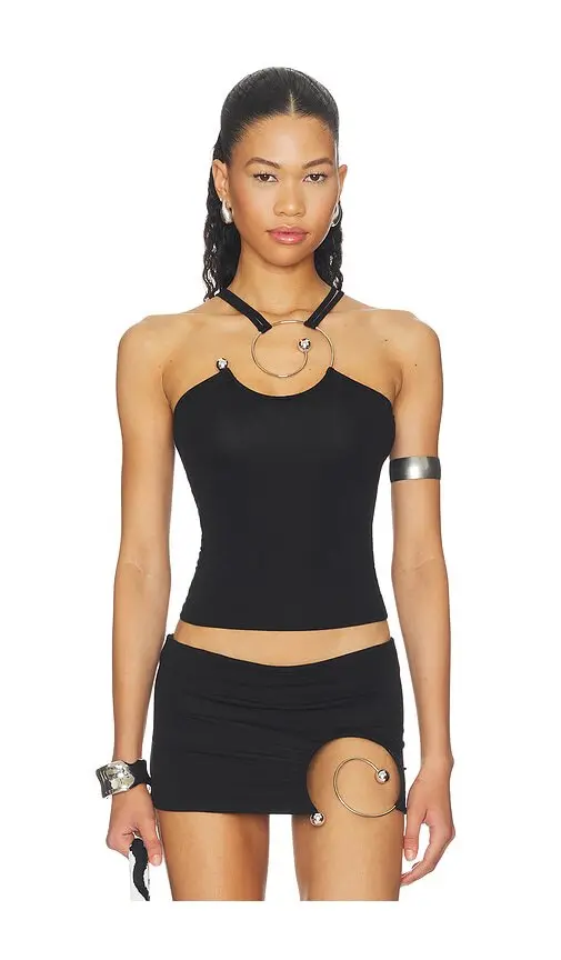1XBLUE Spiral Strap Tank Top