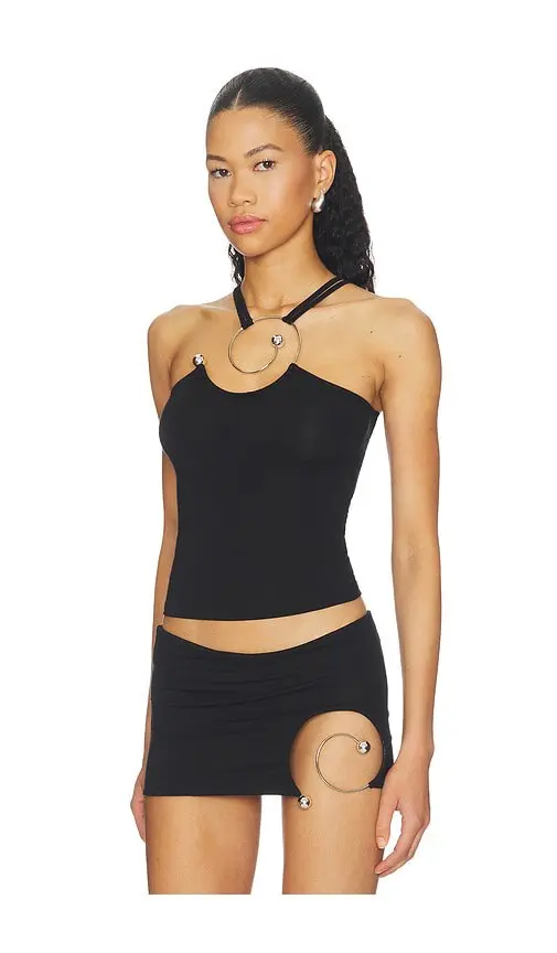 1XBLUE Spiral Strap Tank Top