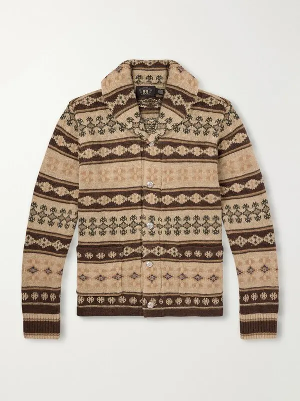 Ralph Lauren Shawl Collar Jacquard Cardigan