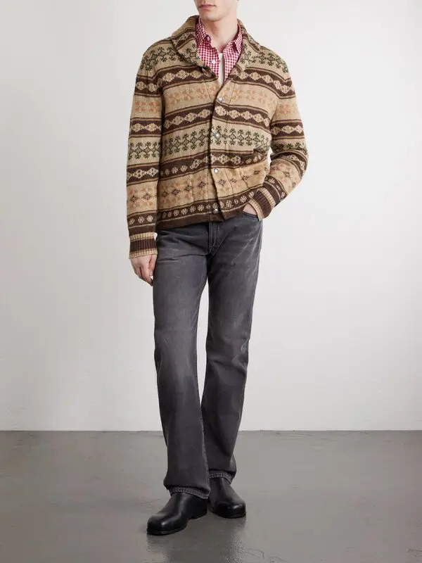 Ralph Lauren Shawl Collar Jacquard Cardigan