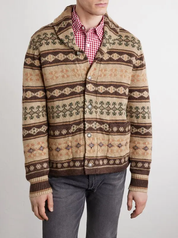 Ralph Lauren Shawl Collar Jacquard Cardigan