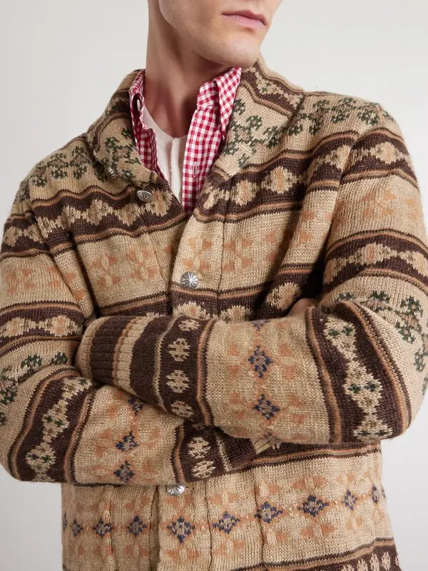 Ralph Lauren Shawl Collar Jacquard Cardigan