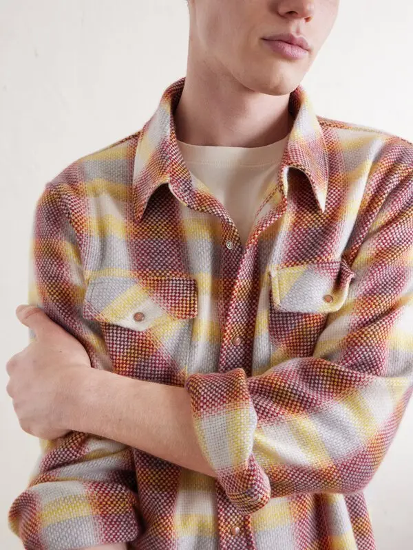 GOD'S TRUE CASHMERE Checked Cashmere Shirt