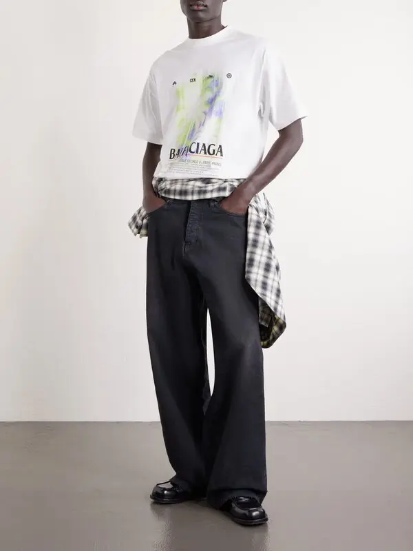 Balenciaga Oversized Printed Cotton-jersey T-shirt