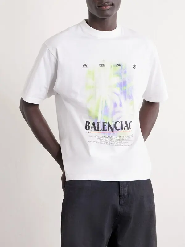 Balenciaga Oversized Printed Cotton-jersey T-shirt