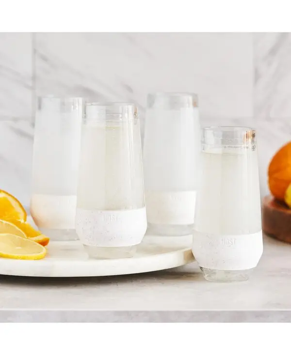 HOST Champagne Freeze Cooling Cup, Set Of 4