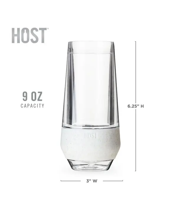 HOST Champagne Freeze Cooling Cup, Set Of 4