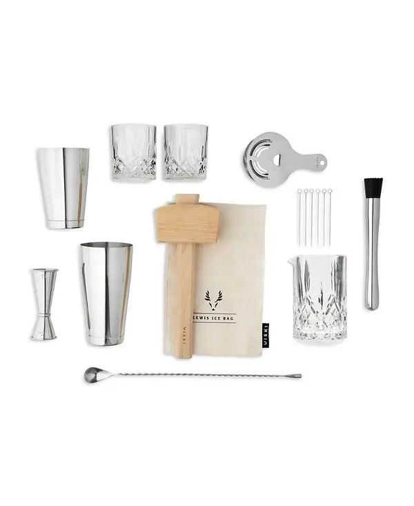 VISKI 17-piece Barware Set In Stainless Steel - Silver