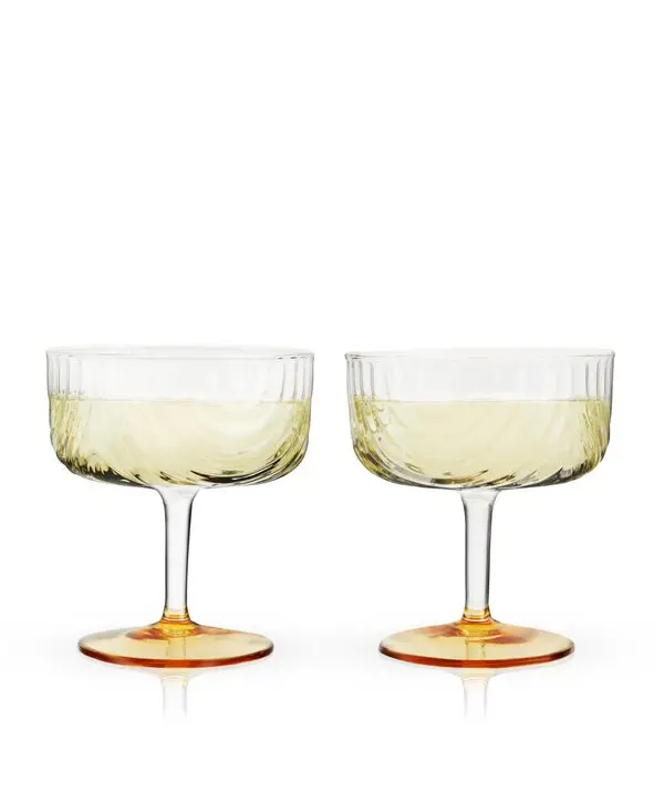 VISKI Deco Gatsby Coupes, Set Of 2