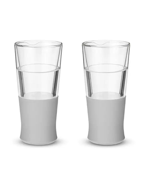 HOST Glass Freeze Beer Cooling Cup, Set Of 2 - Grey