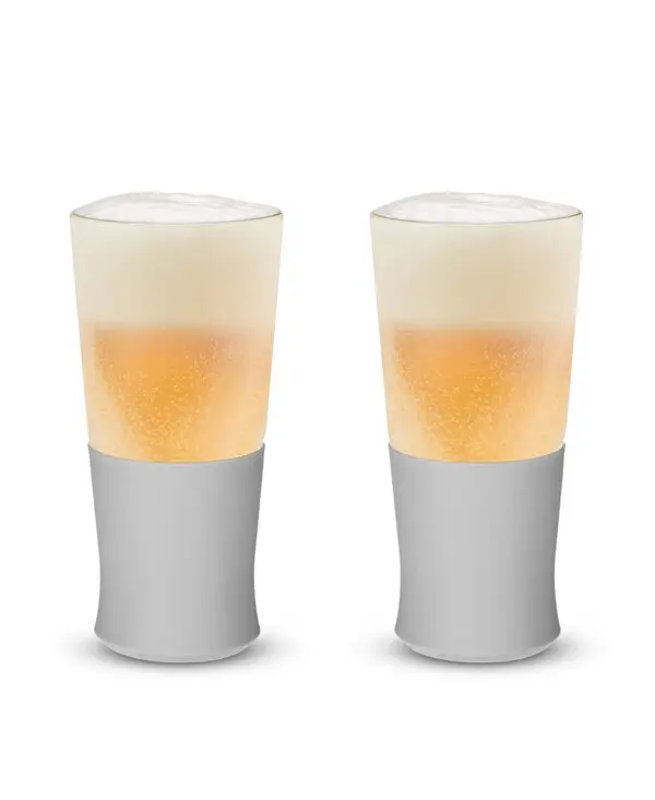 HOST Glass Freeze Beer Cooling Cup, Set Of 2