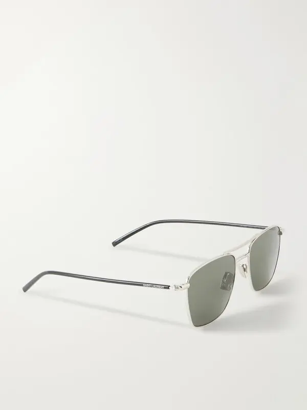 Saint Laurent Aviator-style Sunglasses - Silver