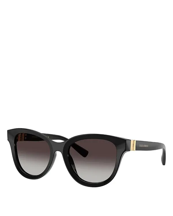 Dolce & Gabbana 54mm Round Frame Sunglasses - Black