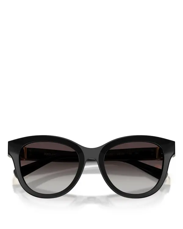Dolce & Gabbana 54mm Round Frame Sunglasses - Black