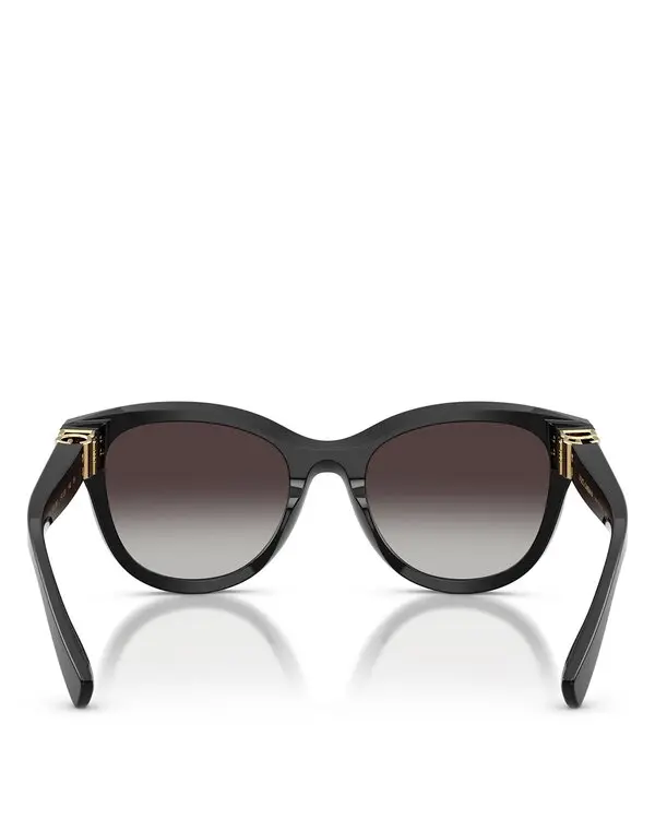 Dolce & Gabbana 54mm Round Frame Sunglasses - Black