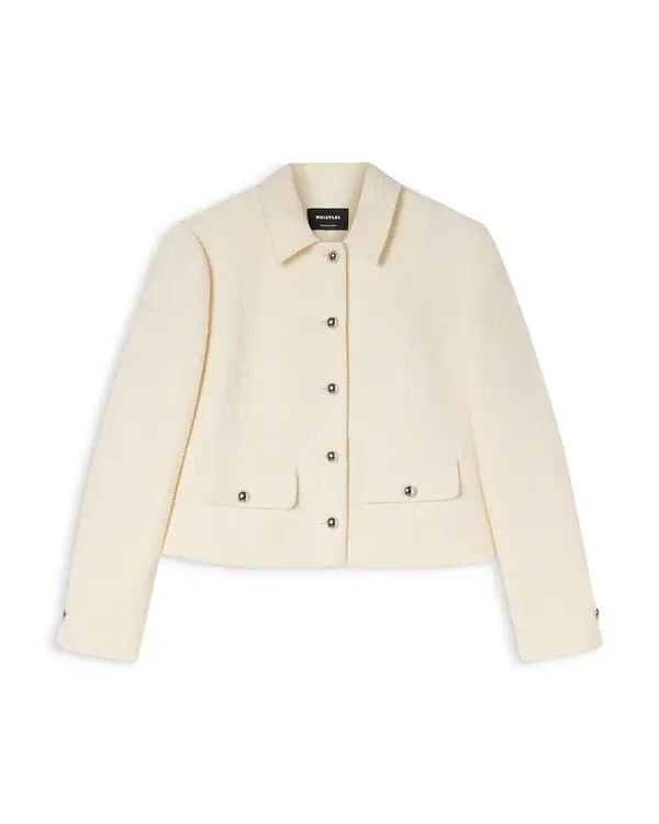 Whistles Cropped Boucle Jacket