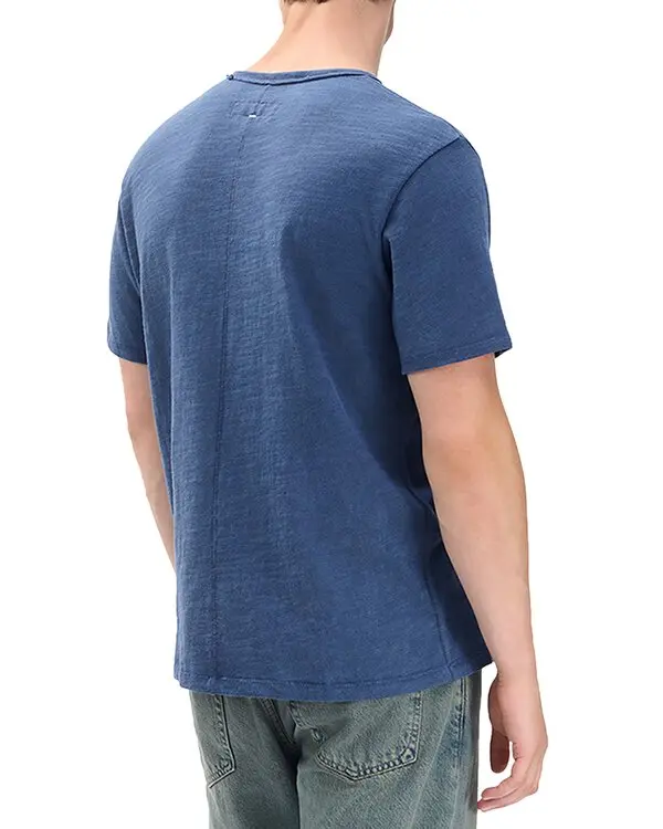 Rag & Bone Flame Classic Fit Short Sleeve Tee - Worn Indigo