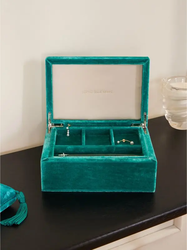 Sophie Bille Brahe Velvet Jewelry Box - Green