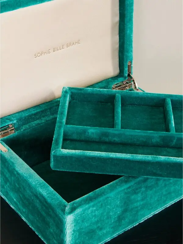 Sophie Bille Brahe Velvet Jewelry Box - Green