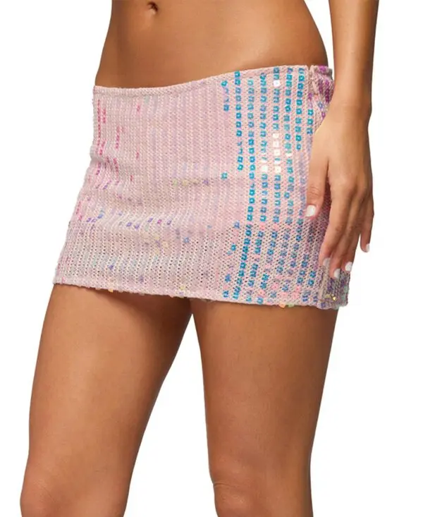 EDIKTED Sequin Mini Skort