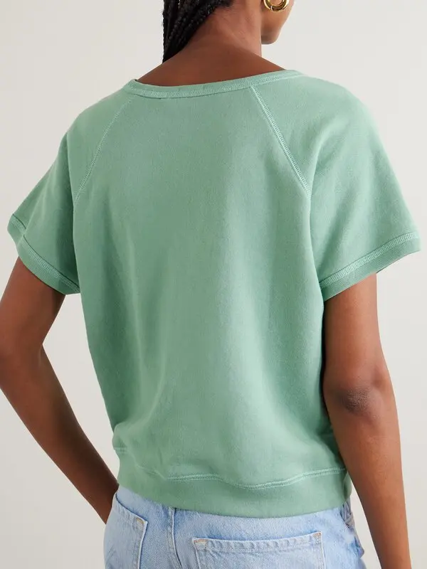 MOTHER Appliquéd Cotton-jersey Sweatshirt
